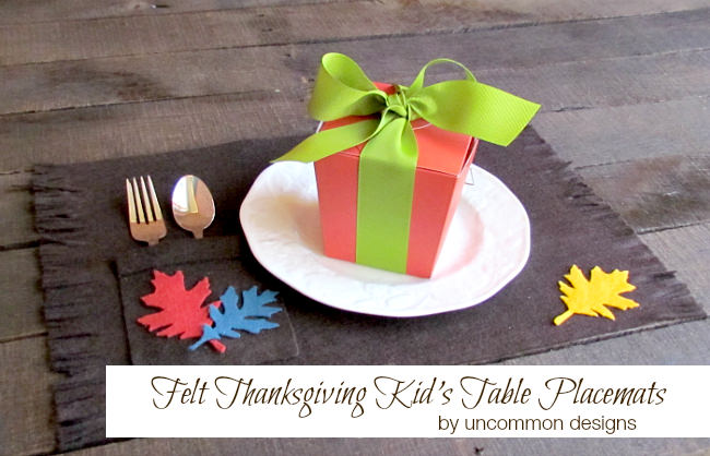 Kid’s Table Felt Thanksgiving Placemats